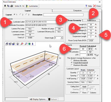 Use Room Estimator to Develop a Typical Layout