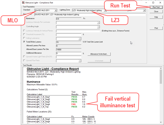 Evaluate to Meet the MLO (Model Lighting Ordinance)